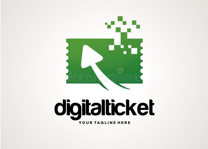 Digital Ticket Logo Template Design Vector Stock Vector - Illustration ...