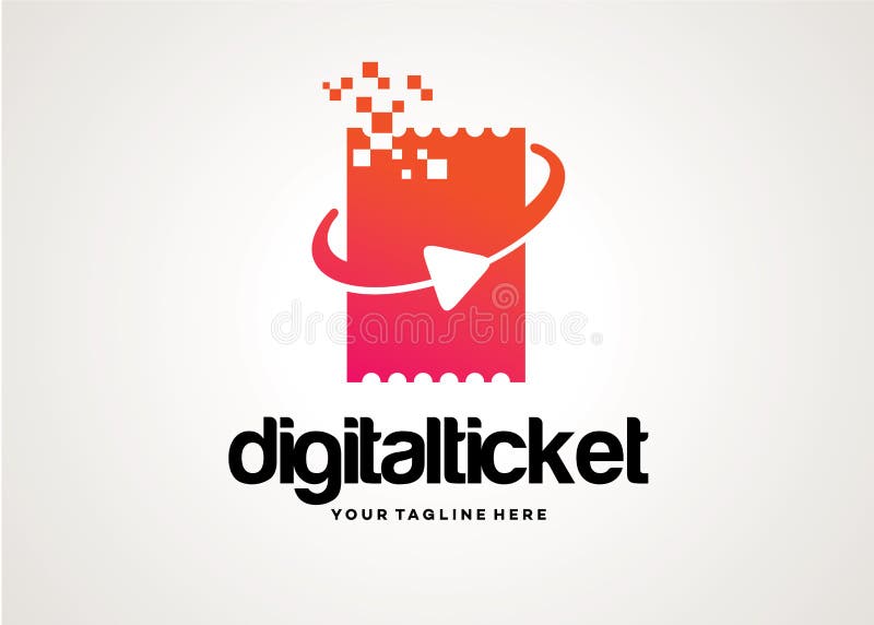 Digital Ticket Logo Template Design Vector Stock Vector - Illustration ...
