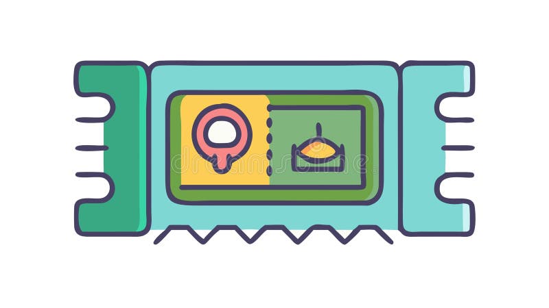 Digital Ticket with QR Code for Event Access and Entry Icon, Vector ...