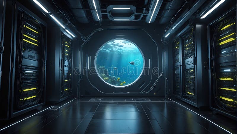 Digital Tides: the Beachscape Painted by AI Stock Illustration ...