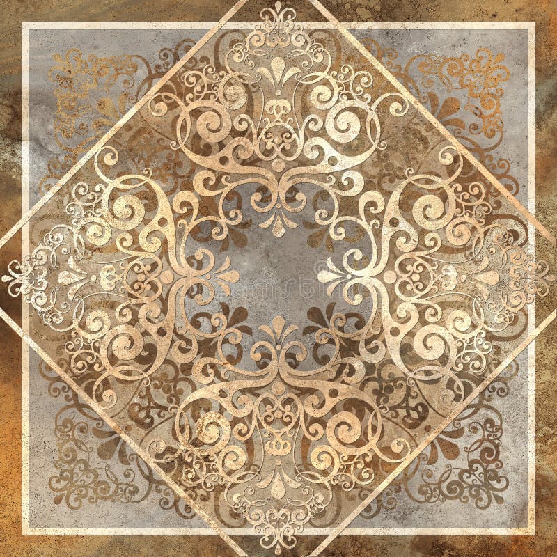 Digital Tile Design Ceramic Wall Damask Decoration Stock Illustration ... Digital Tile Design Ceramic Wall Damask Decoration Stock Illustration ...