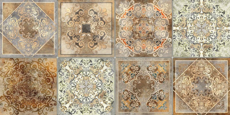 Digital Tile Design Ceramic Wall Damask Decoration Stock Illustration ... Digital Tile Design Ceramic Wall Damask Decoration Stock Illustration ...