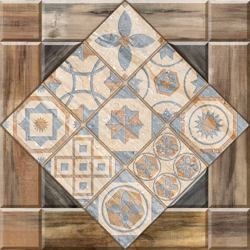 Digital Tiles Design Ceramic Wall Tiles Decoration Stock Illustration ...