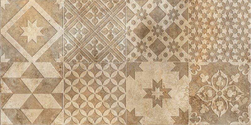 Digital Tiles Design Ceramic Wall Tiles Decoration Stock Illustration ...