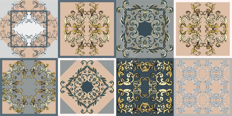 Digital Tiles Design Ceramic Wall Tiles Decoration Stock Vector ...