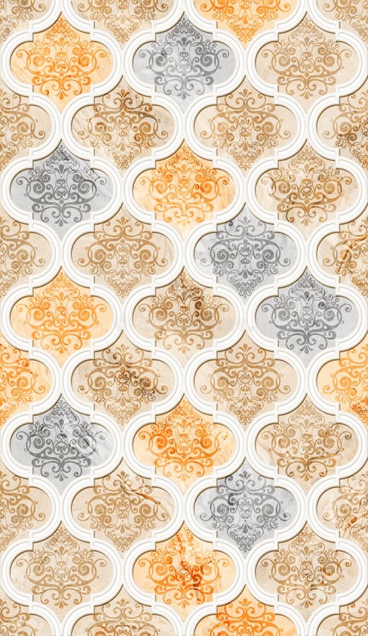 Digital Tiles Design Ceramic Wall Tiles Decoration Stock Illustration ...
