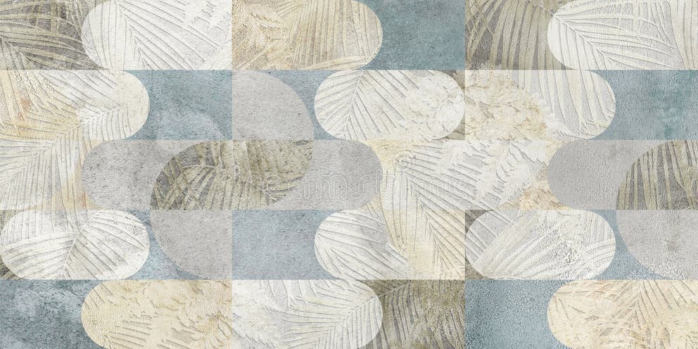 Digital Tiles Design. 3D Render Colorful Ceramic Wall Tiles Decoration ...