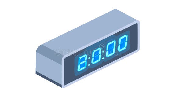 Digital Time Display 2:0:00 on a Device, Vector Design Generative AI ...