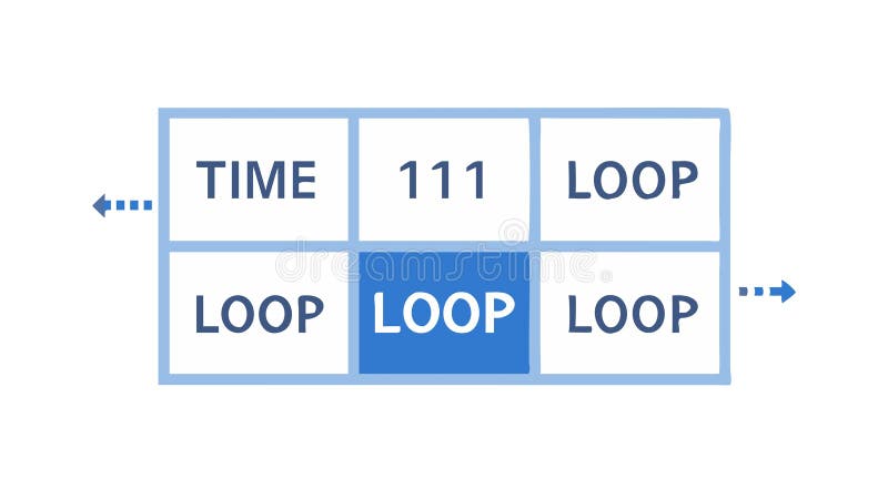 Digital Time Loop Display, Repetitive Processes, Vector Design Generative AI Stock Vector ...
