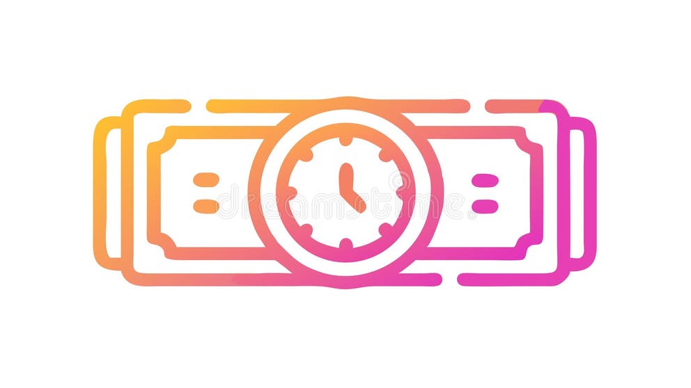 Digital Time Tracker. Clock with Electronic Display Elements, Vector ...