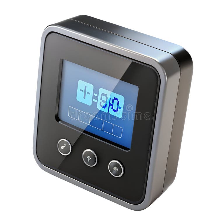 Digital Time-Tracking Device Stock Illustration - Illustration of ...