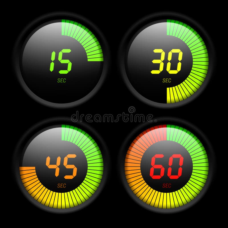 Digital timer stock vector. Illustration of modern, meter - 23857713