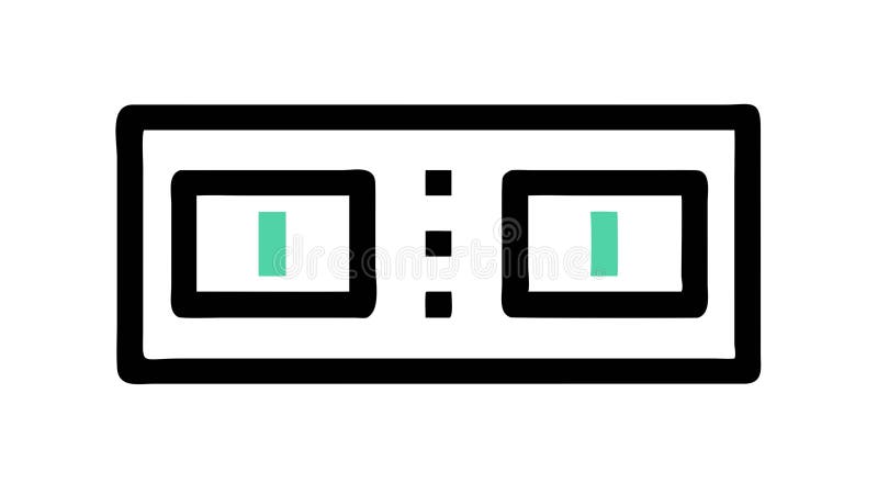 Digital Timer or Clock Icon Showing Zero Zero, Vector Design Generative ...