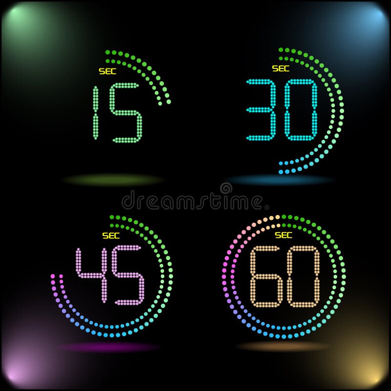 Digital timer stock vector. Illustration of start, hour - 59685519