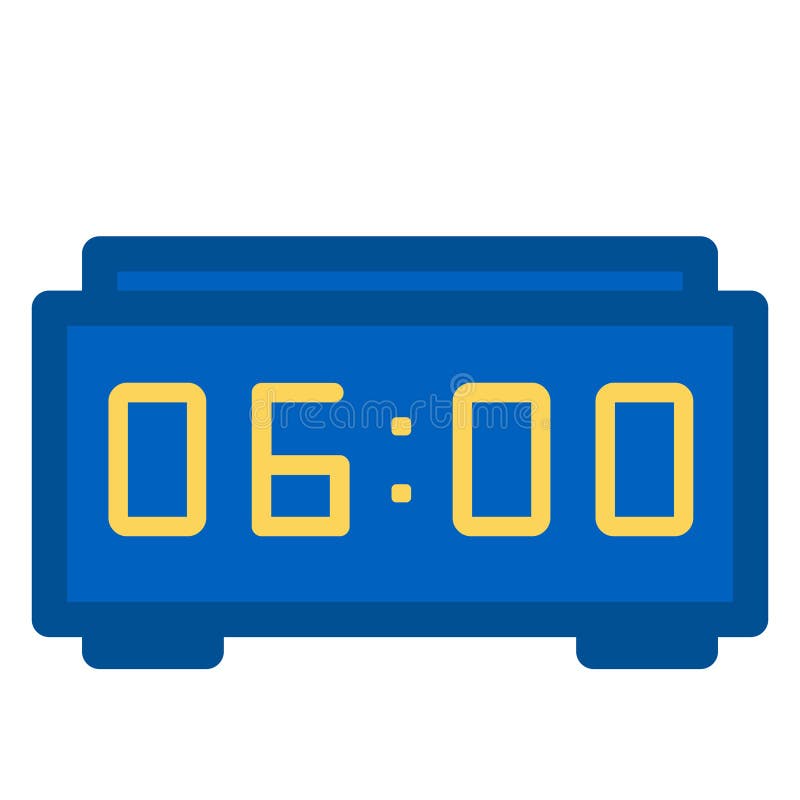 Digital Timer Icon Electronic Watch Display Stock Vector - Illustration ...