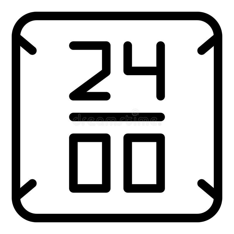 Digital Timer Icon Outline Vector. Sand Hour Stock Illustration ...