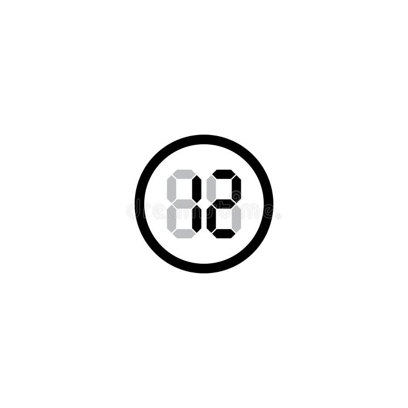 Digital Timer Illustration Design Logo and Symbol Icon Vector Stock ...