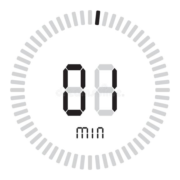 The Digital Timer 1 Minute. Electronic Stopwatch with a Gradient Dial ...