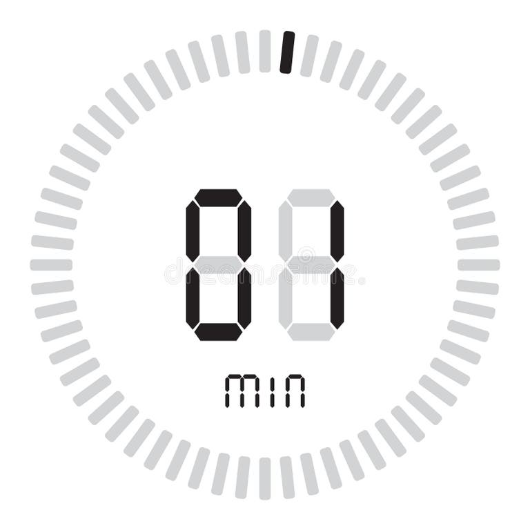 The Digital Timer 1 Minute. Electronic Stopwatch with a Gradient Dial ...