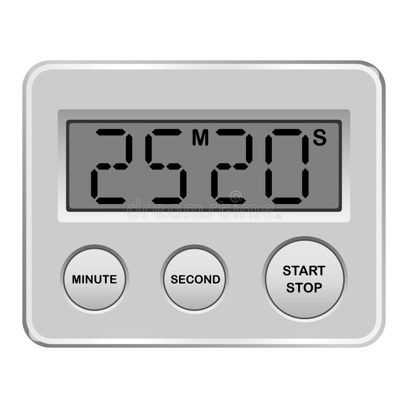 Digital Timer Mockup, Realistic Style Stock Illustration - Illustration ...