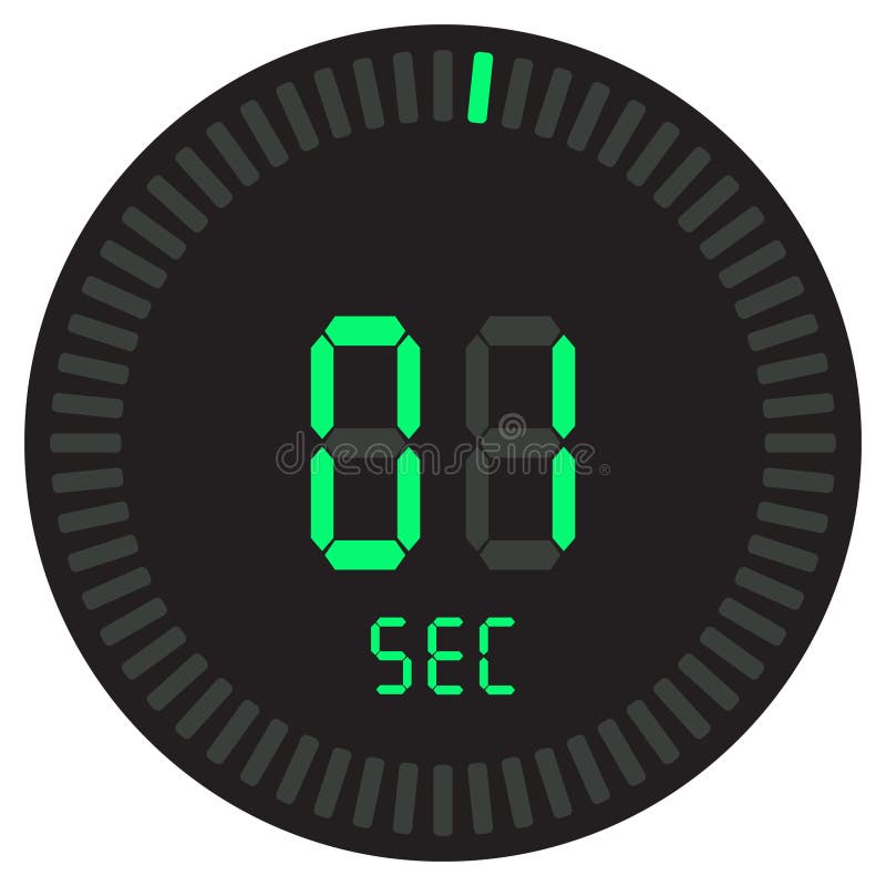 The Second Icon Digital Timer Clock And Watch Timer Countdown Symbol
