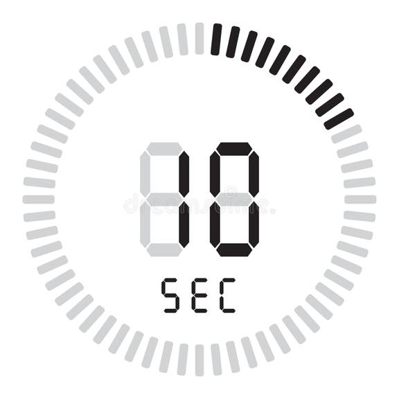 The Digital Timer 10 Seconds. Electronic Stopwatch with a Gradient Dial ...