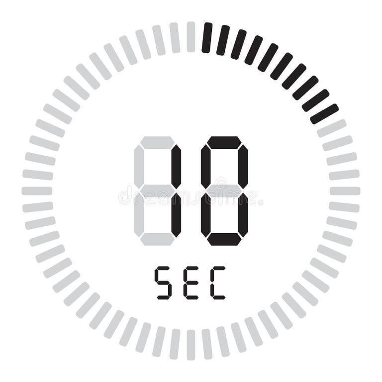 The Digital Timer 10 Seconds. Electronic Stopwatch with a Gradient Dial ...
