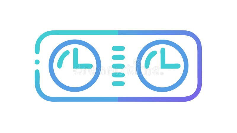 Digital Timer or Stopwatch Icon, Time Management and Productivity ...