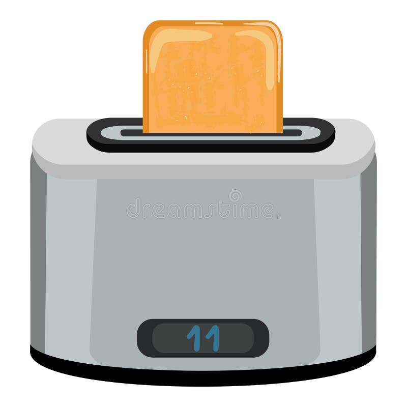 Digital Toaster Icon Cartoon Vector. Bread Machine Stock Vector ...