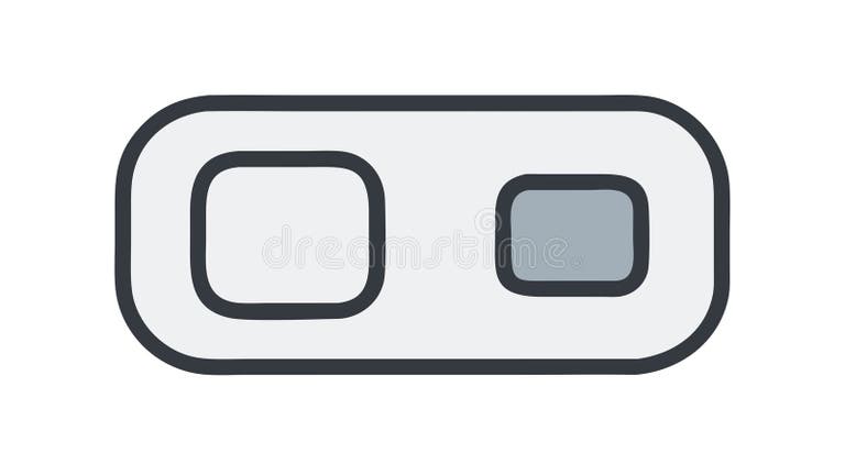 Digital Toggle Switch on-Off Interface UI Element, Vector Design ...