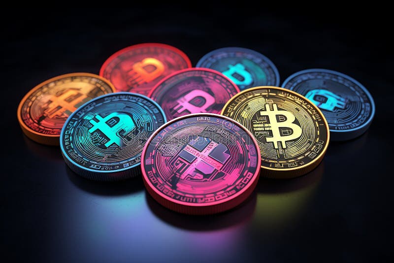 Digital Tokens Background, Generative AI Stock Illustration ...