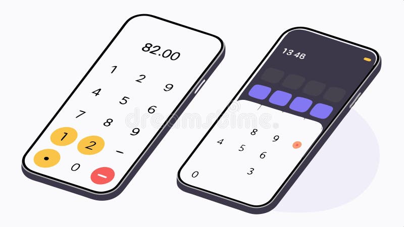 Calculator App Interface, Vector Design Digital Tool Graphic. Vector ...