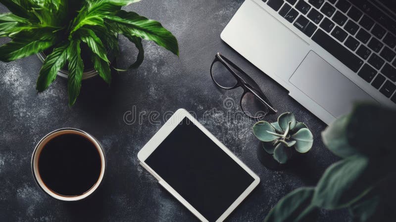 Digital Tools for Managing Remote Work Tasks Stock Illustration ...