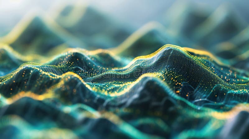 Digital Topography - Abstract Landscape of Data Stock Image - Image of ...