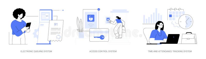 Digital Tracking Systems Abstract Concept Vector Illustrations. Stock ...