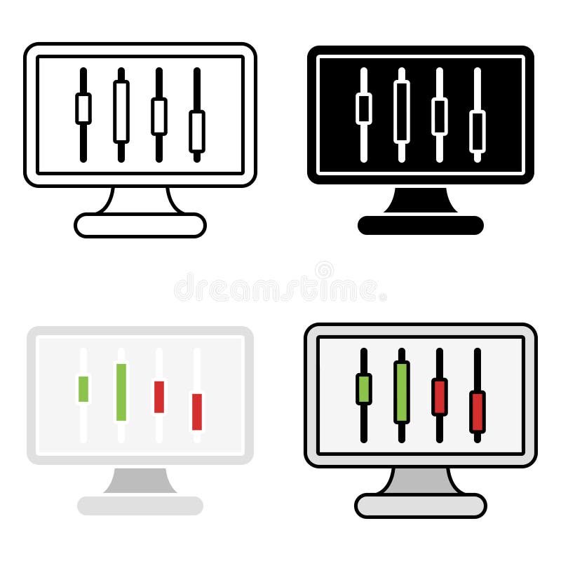 Digital Trade in Flat Style Isolated Stock Vector - Illustration of ...