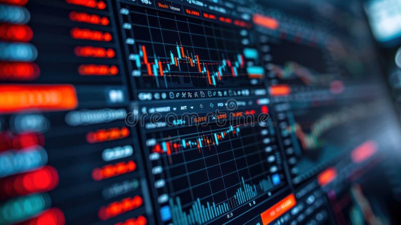 Digital Trading: Charts, Graphs & Crypto Analysis on PC Screen for ...