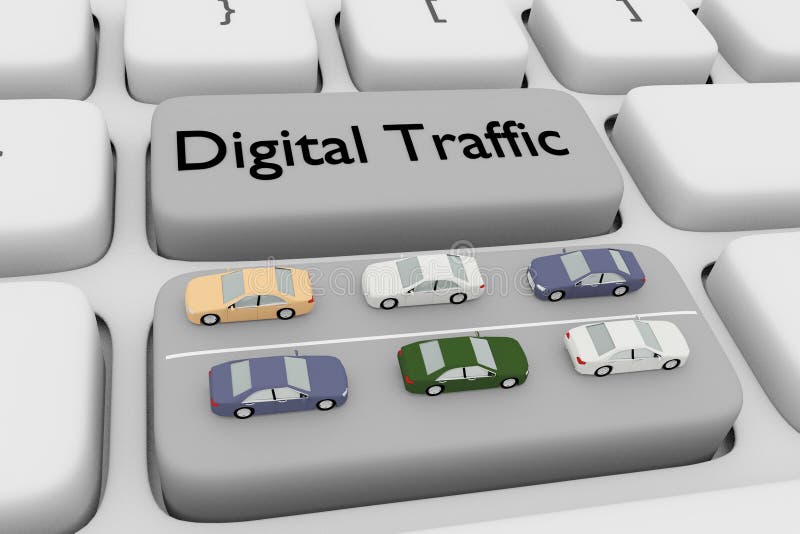 Digital Traffic concept stock illustration. Illustration of city ...