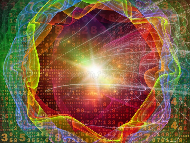 Digital Trails stock illustration. Illustration of fractal - 218805058