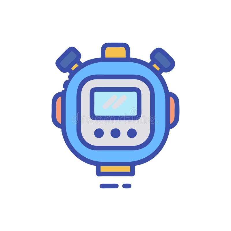 Digital Training Stopwatch Icon Stock Illustration - Illustration of ...