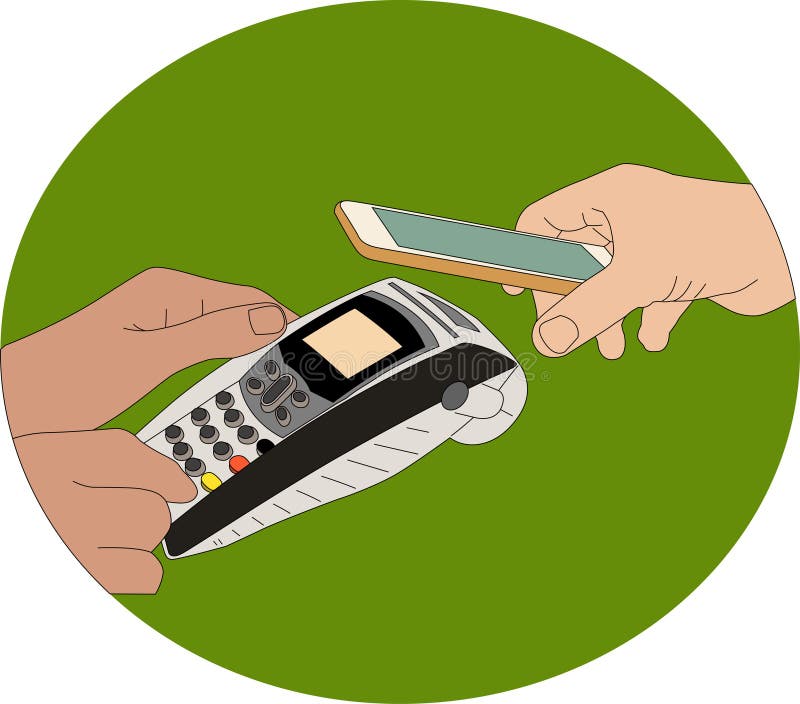 Digital Transaction Vector Illustration Stock Vector - Illustration of ...