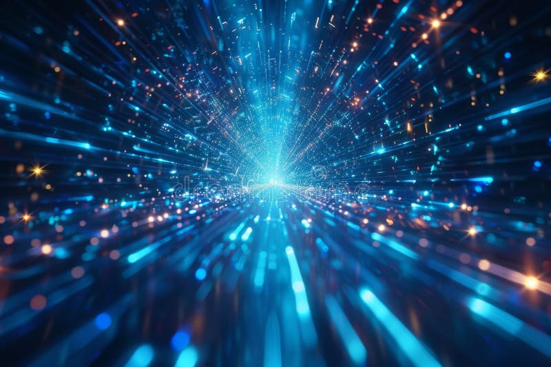 Digital Transfer Big Data on Internet. Futuristic Digital Technology ...