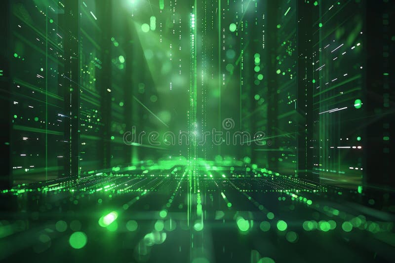 Digital Transfer Big Data on Internet. Futuristic Digital Technology ...