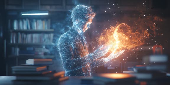 Digital Transformation AI Fire Data Visualization Background Wallpaper ...