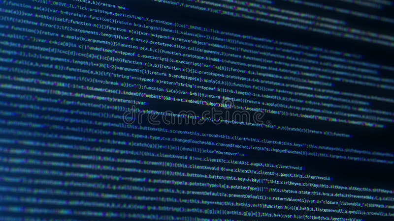 Software Source Code Programming Code on Computer Screen Loop Animation. Stock Footage - Video ...