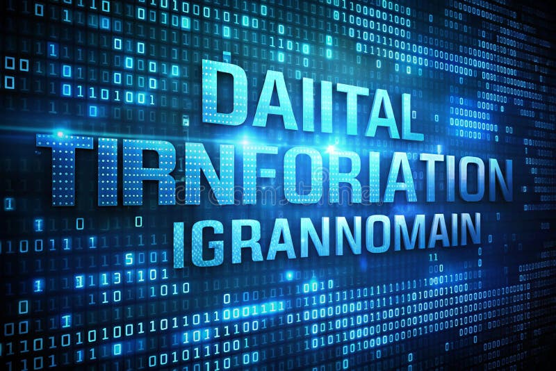 Digital Transformation Binary Code And The Shift Toward A Technological Future Stock