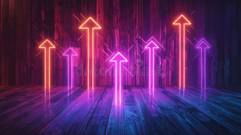 Digital Transformation Chart with Futuristic Arrow Design Stock Photo ...