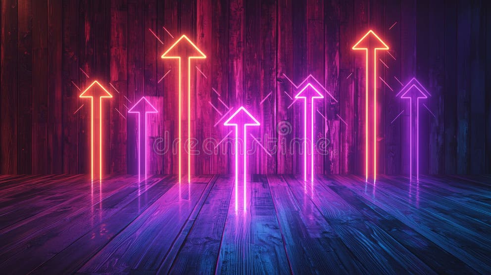 Digital Transformation Chart with Futuristic Arrow Design Stock Photo ...