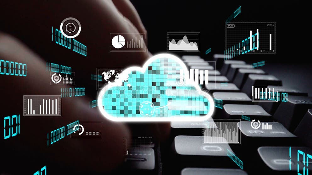 Digital Transformation Concept with Cloud Computing, Data Analysis, and User Interaction on ...