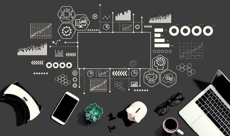 Digital Transformation Concept with Electronic Gadgets and Office ...